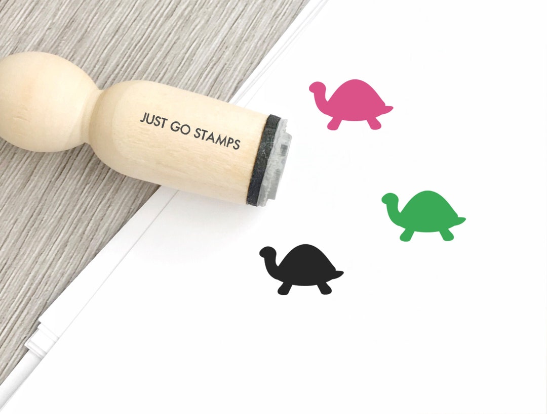 Turtle Rubber Stamp - Φ16mm/20mm/25mm Rubber Stamp - Dairy Stamp ...