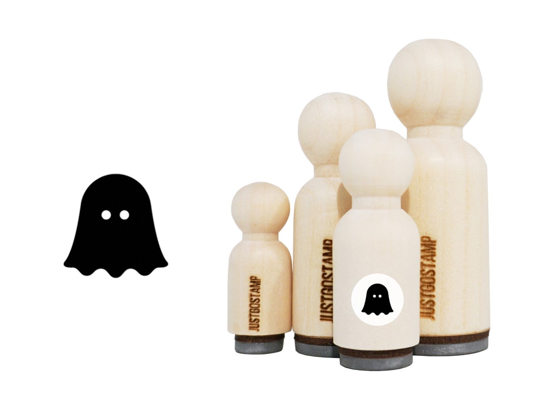 Ghost Rubber Stamp - Laser Engraved Rubber Stamp for Crafting, Stamping ...