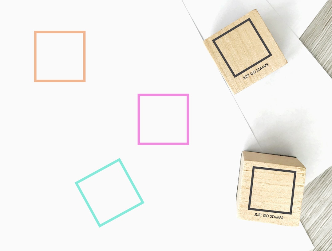 Mini Square Rubber Stamp – Geometric Shapes, Planner Stamp - Etsy