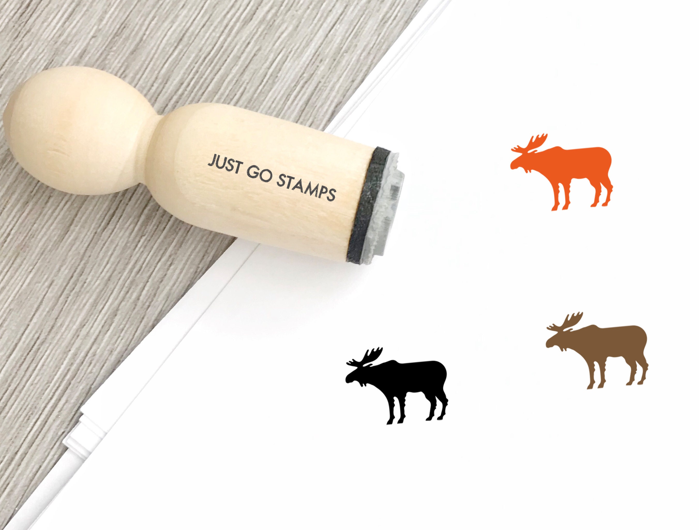 Moose Rubber Stamp - Φ16mm/20mm/25mm Rubber Stamp - Animal Stamp - Etsy