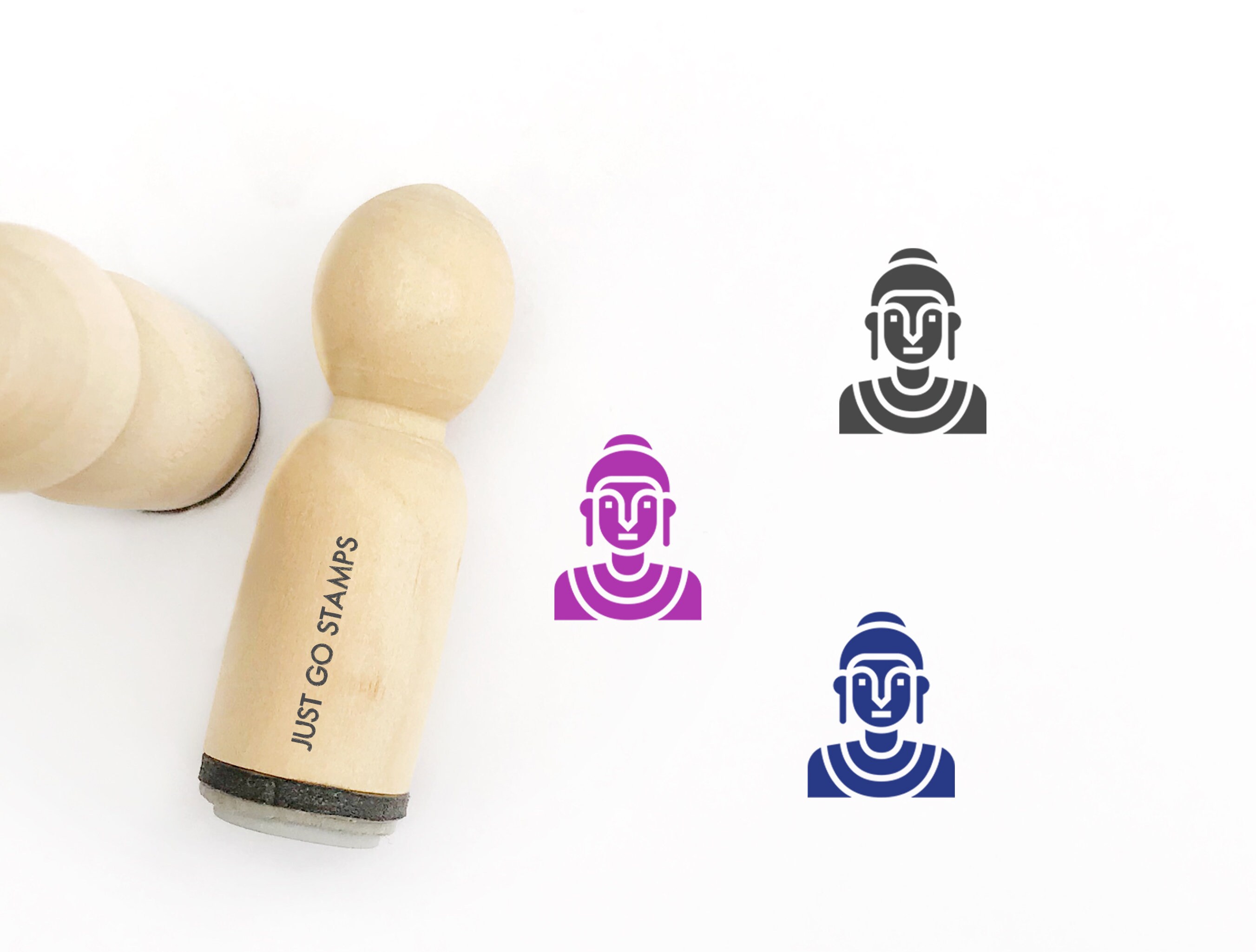 Buddha Rubber Stamp Φ16mm/20mm/25mm Rubber Stamp Buddhism | Etsy