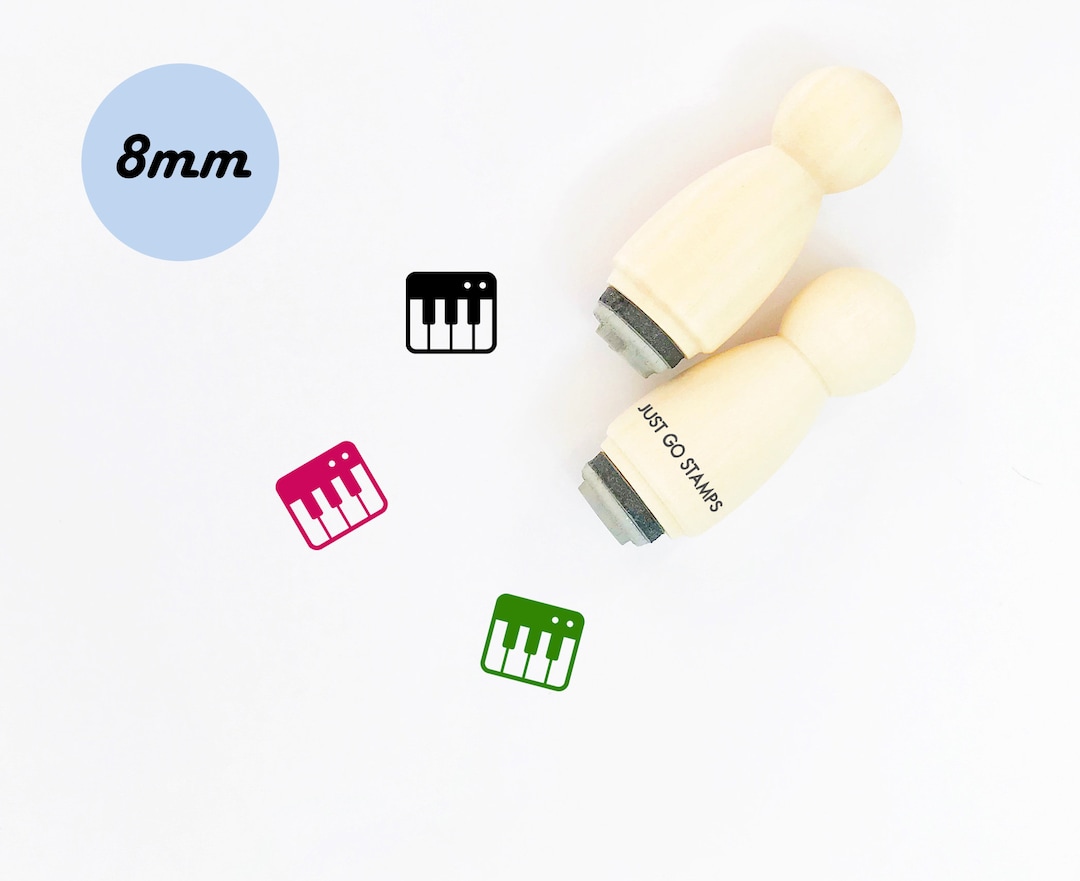 Piano Rubber Stamp - Φ8mm Mini Stamp - Piano Music Stamp - Etsy Australia