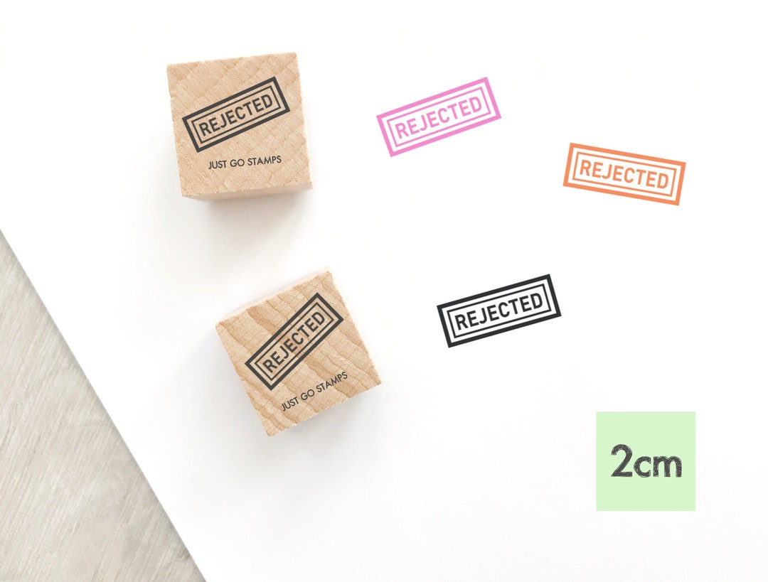 Rejected Rubber Stamp - Φ18mm Mini Stamp - Bullet Journal Stamp ...