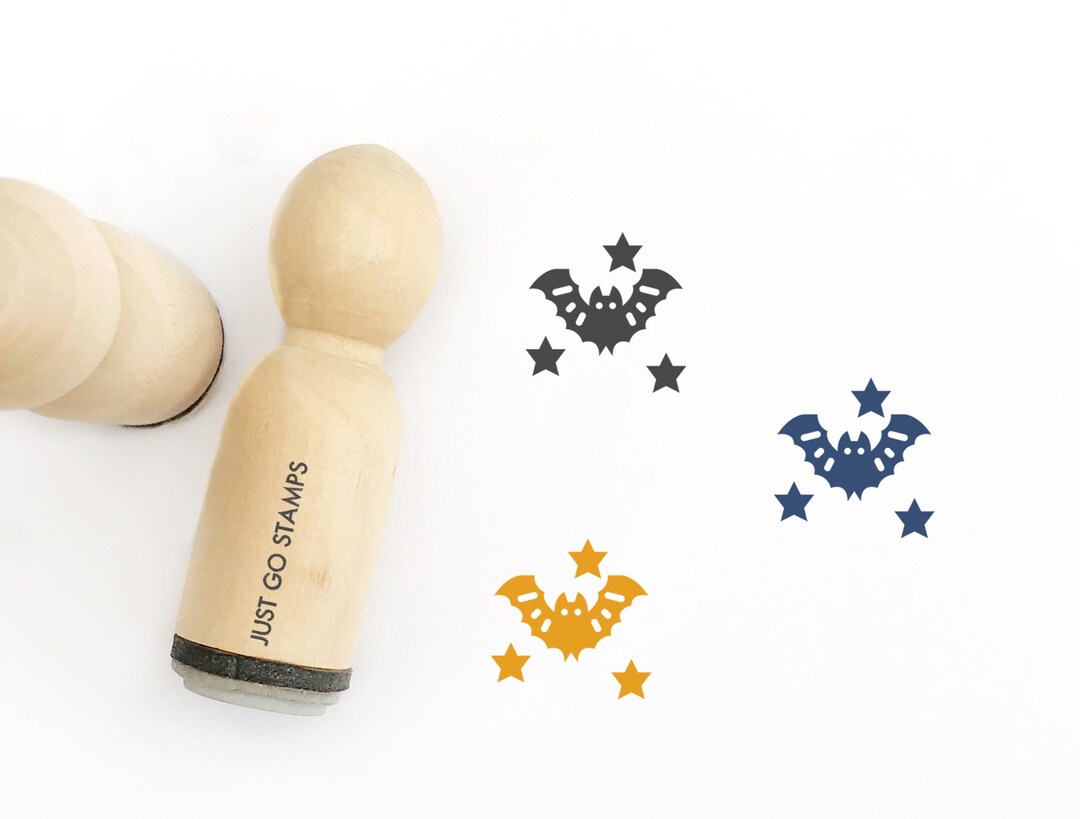 Bats Rubber Stamp Φ16mm/20mm/25mm Rubber Stamp Batman - Etsy