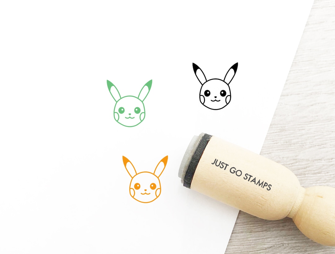 Pikachu Rubber Stamp - Φ16mm/20mm/25mm Rubber Stamp - Pokemon Stamp ...
