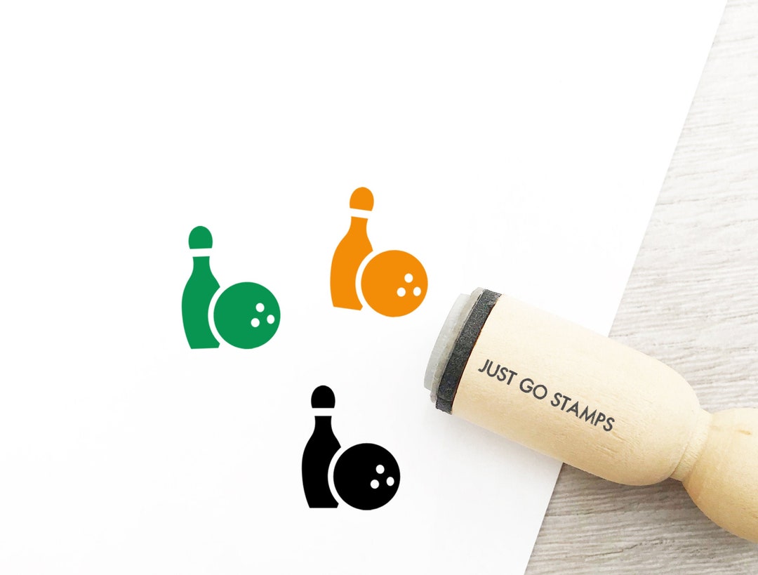 Bowling Rubber Stamp - Φ16mm/20mm/25mm Rubber Stamp - Bowling Ball ...