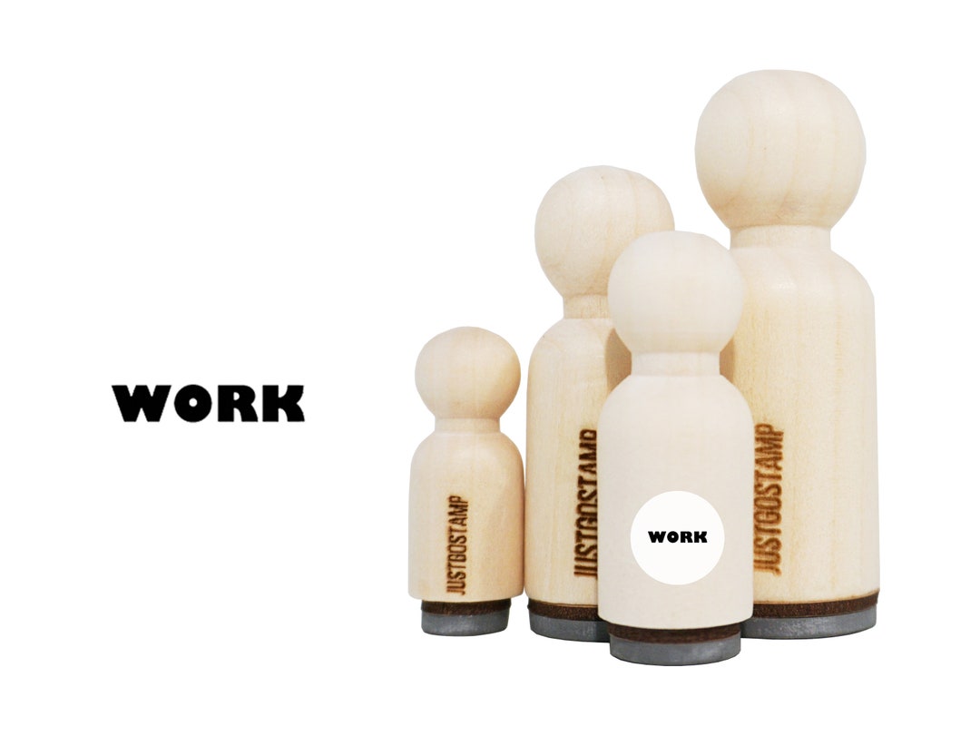 Work Rubber Stamp - Laser Engraved Rubber Stamp for Crafting, Stamping ...