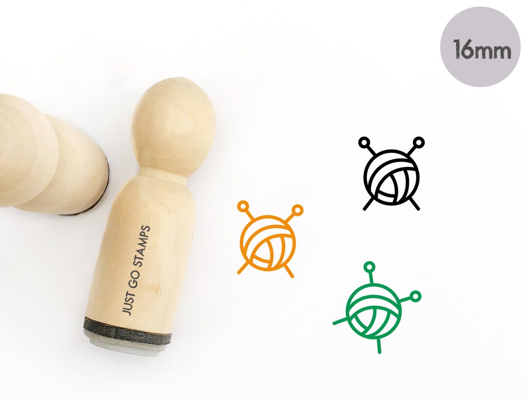 Ball of Wool Rubber Stamp - Φ16mm/20mm/25mm Rubber Stamp - Yarn Ball ...