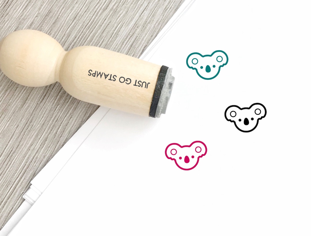 Koala Rubber Stamp - Φ16mm/20mm/25mm Rubber Stamp - Animal Stamp - Etsy