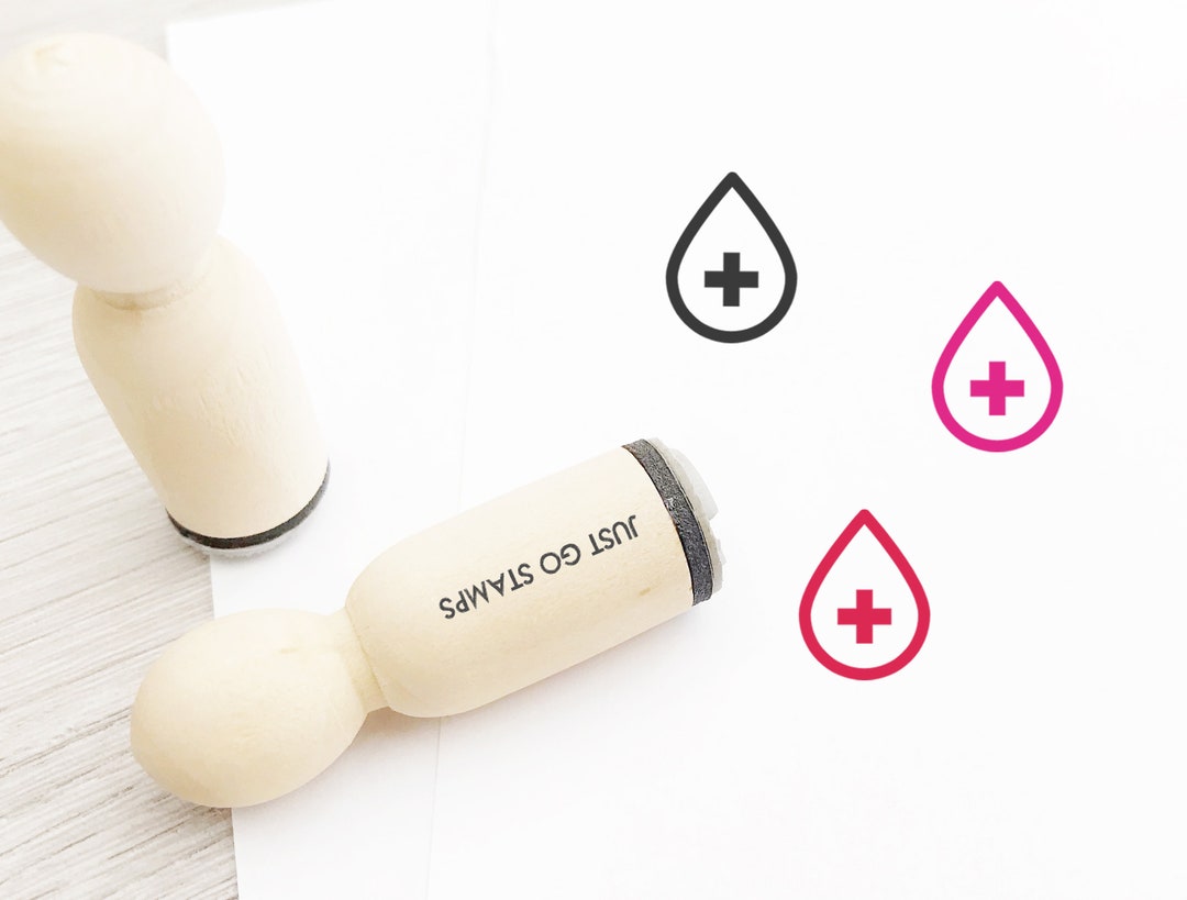 Blood Donation Rubber Stamp - Φ16mm/20mm/25mm Rubber Stamp - Donate ...
