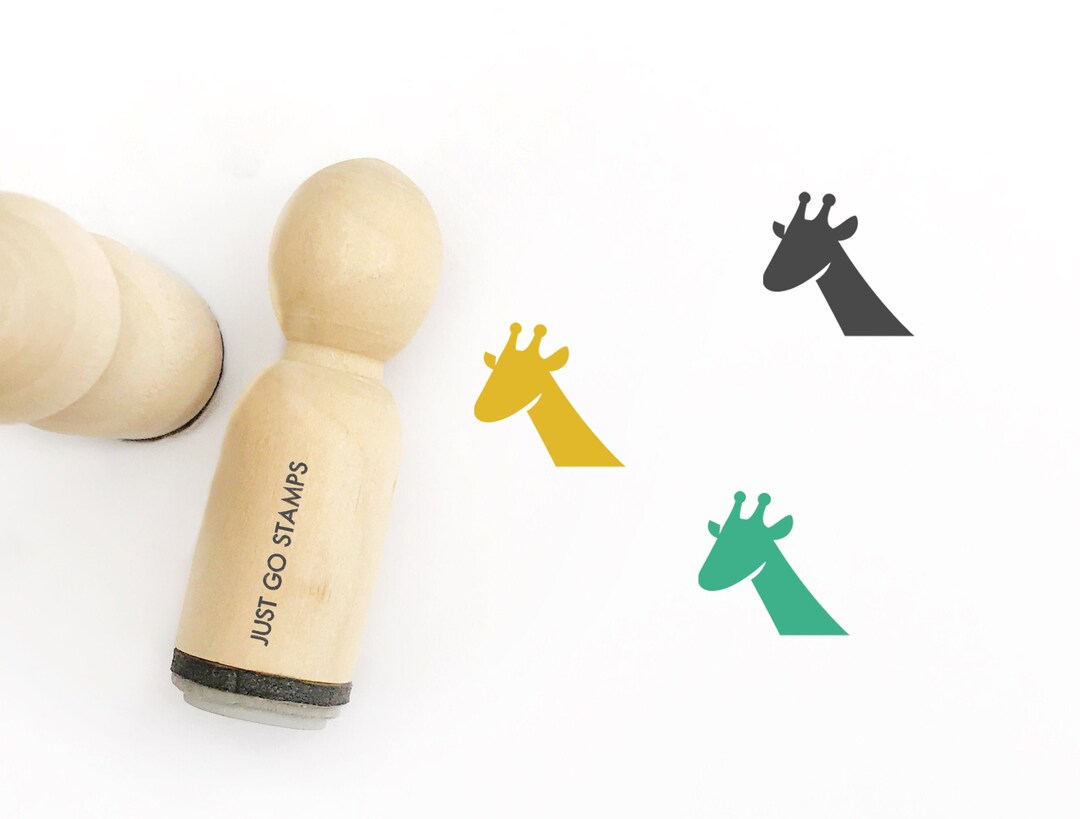 Giraffe Rubber Stamp – Wooden Animal Zoo Stamp (Φ16mm/20mm/25mm) - Etsy