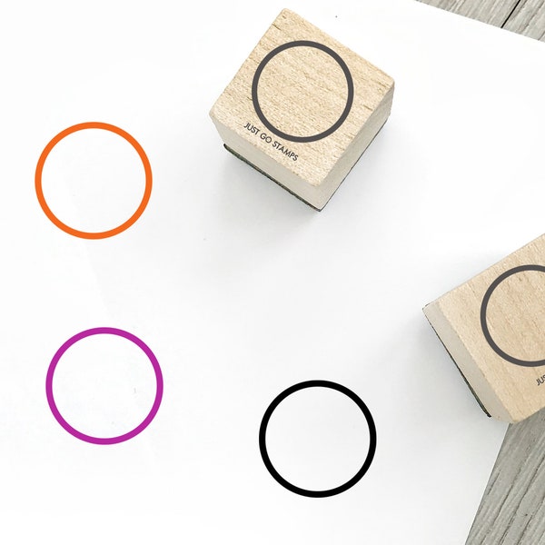 Circle Rubber Stamp - Etsy