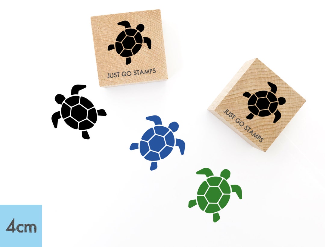 Turtle Rubber Stamp - Φ20/30/40mm Mini Stamp - Animal Rubber Stamps ...
