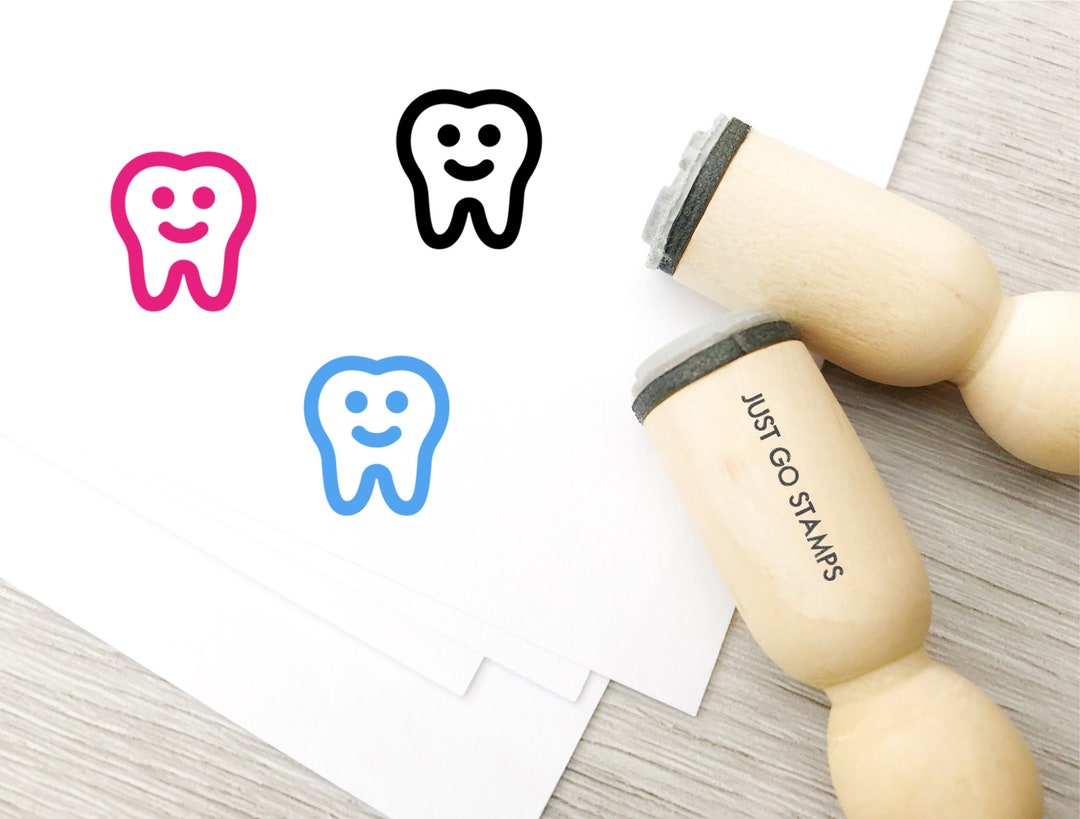 Smile Teeth Braces Rubber Stamp - Φ16mm/20mm/25mm Rubber Stamp - Dental ...