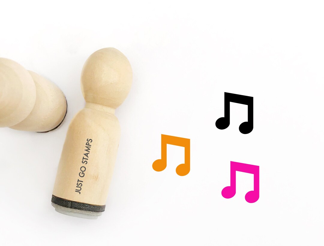 Music Rubber Stamp - Φ16mm/20mm/25mm Rubber Stamp - Music Notes Stamp ...