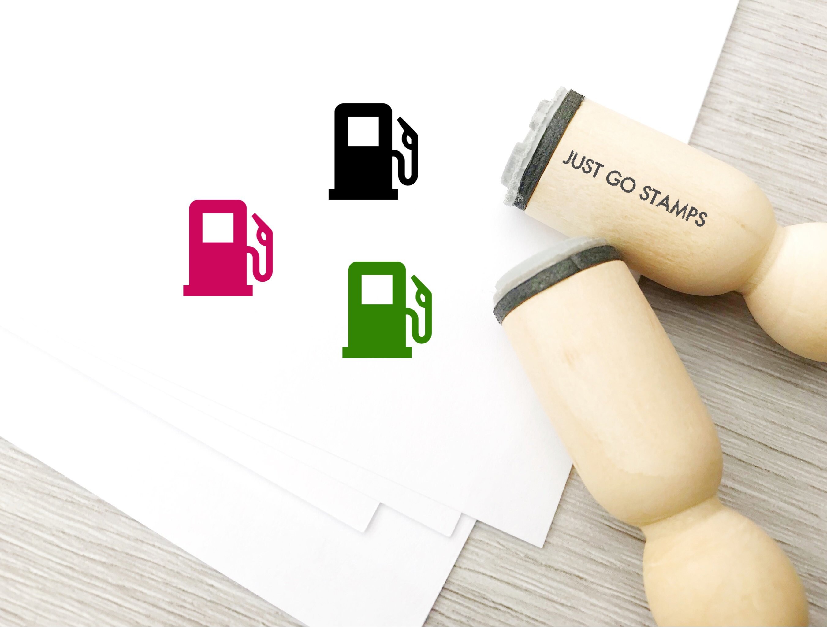 Gas Station Rubber Stamp - Φ16mm/20mm/25mm Rubber Stamp - Gasoline ...