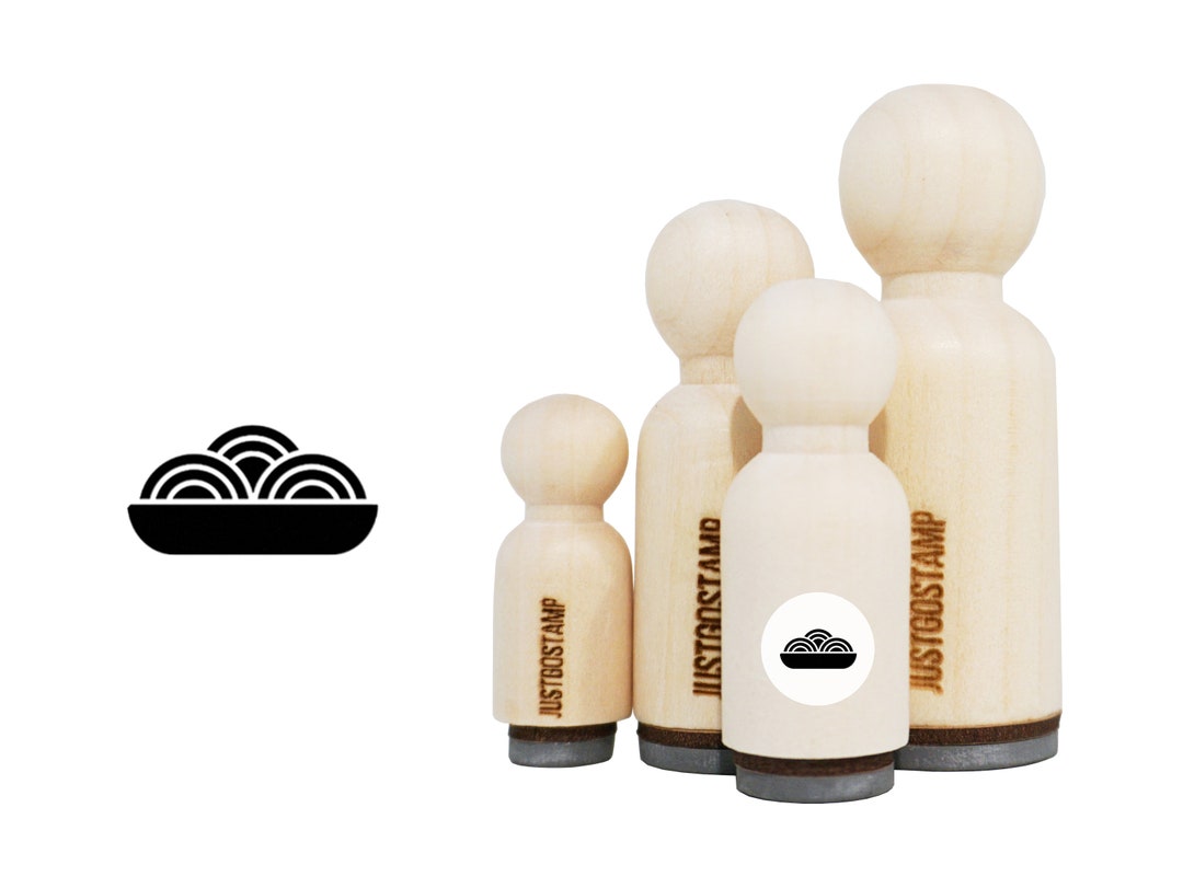 Pasta Spaghetti Rubber Stamp - Laser Engraved Rubber Stamp for Crafting ...