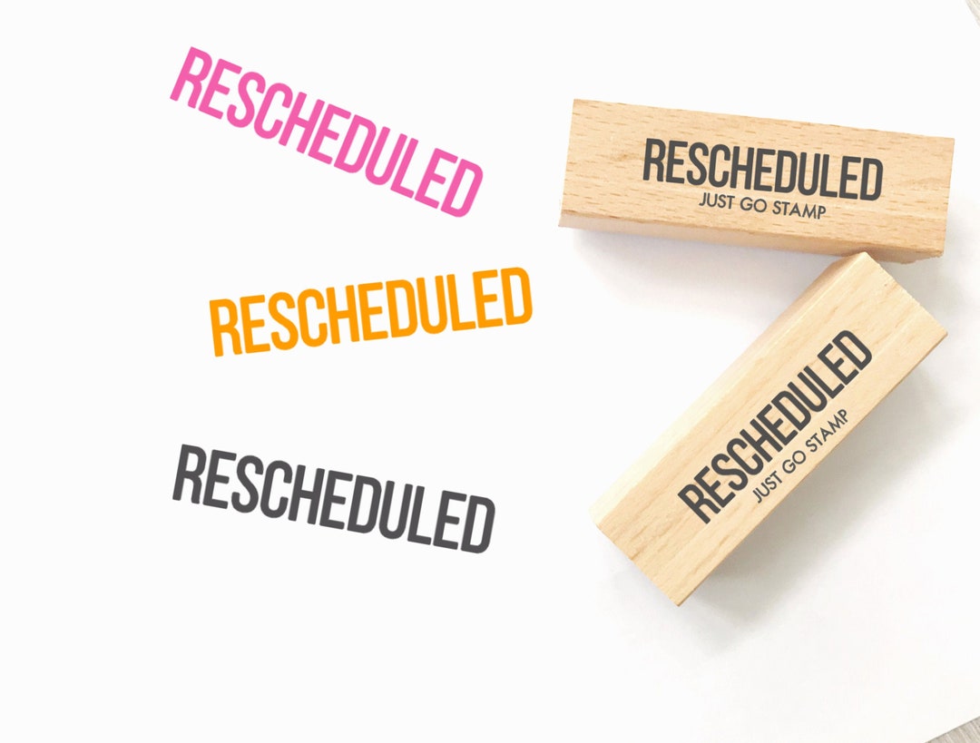 Rescheduled Stripe Rubber Stamp - Φ10 X 45mm Mini Stamp - Checklist ...