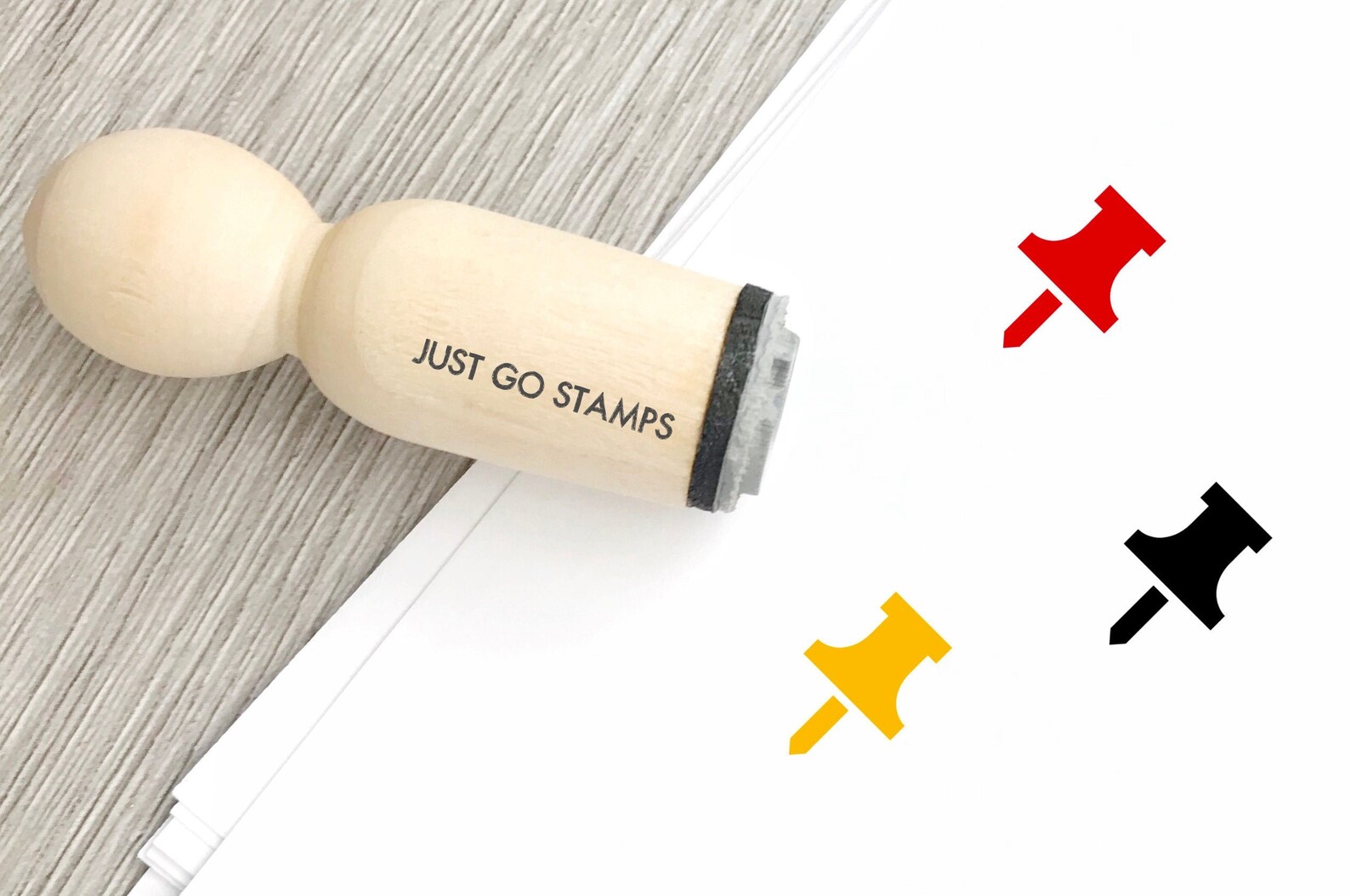 Pin Rubber Stamp - Office & School Mark Stamp (Φ16mm/20mm/25mm) - Etsy