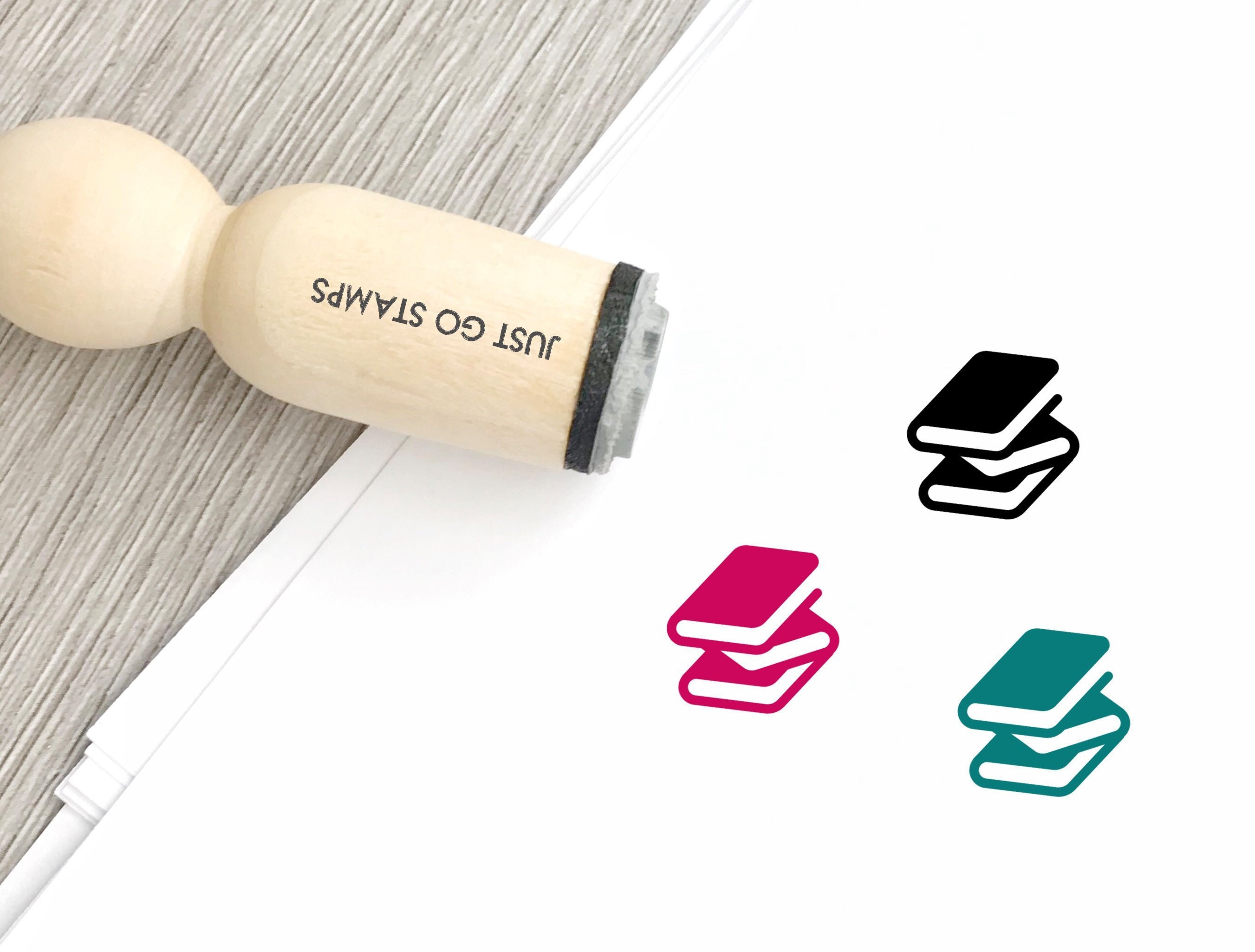 Book Rubber Stamp - Study, School, Planner Stamp (Φ16mm/20mm/25mm) - Etsy