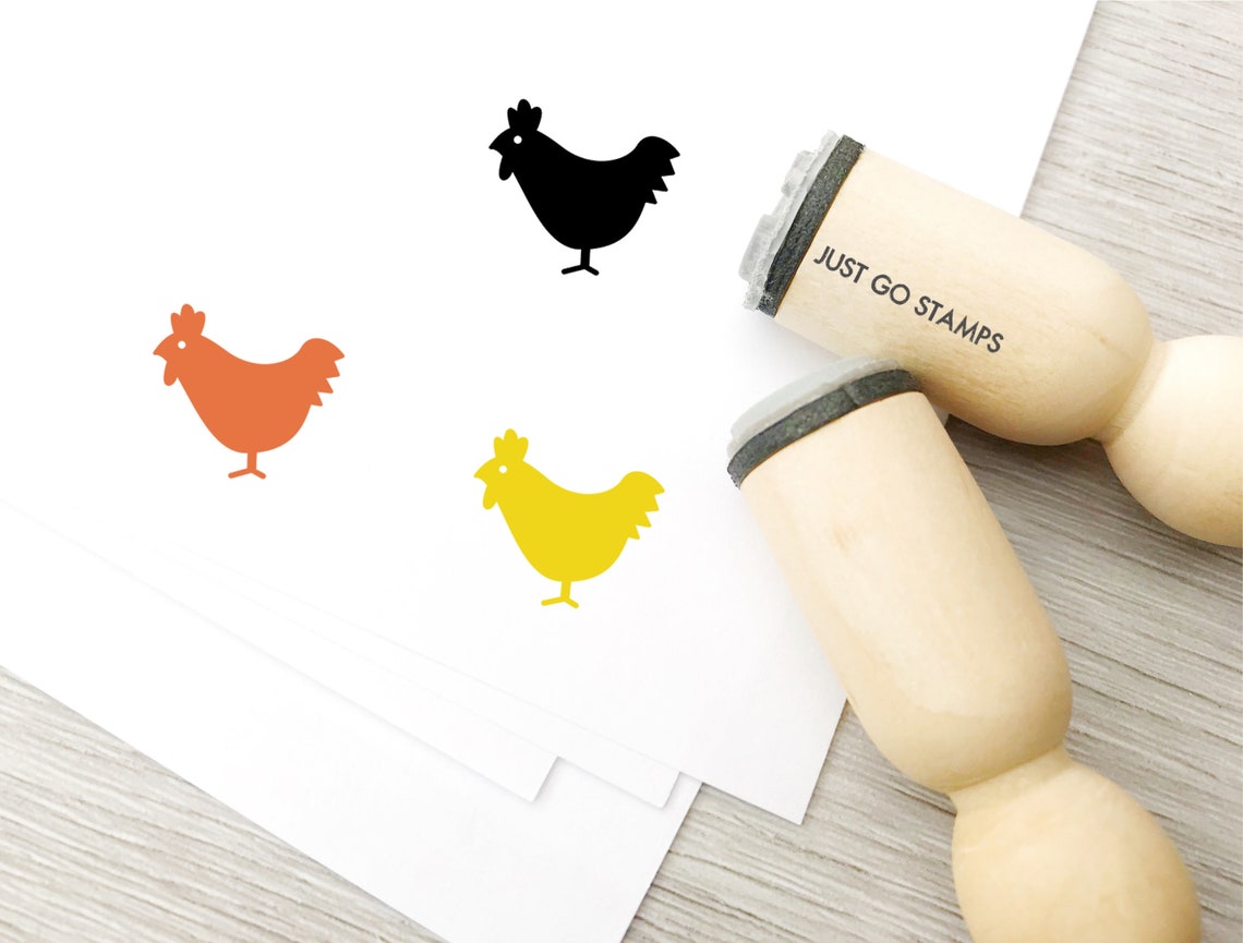 Chicken Stamp Φ16mm/20mm/25mm Rubber Stamp Meal Options - Etsy