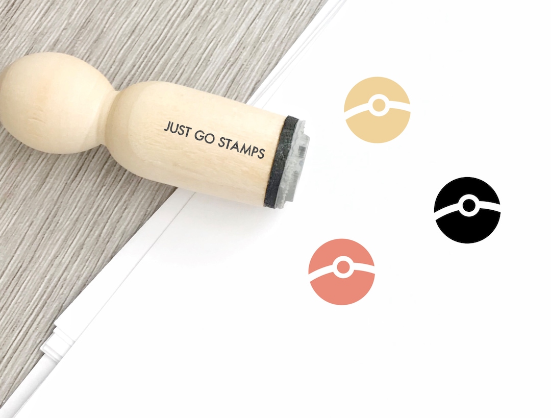 Poke Ball Rubber Stamp - Φ16mm/20mm/25mm Rubber Stamp - Pokemon Rubber ...