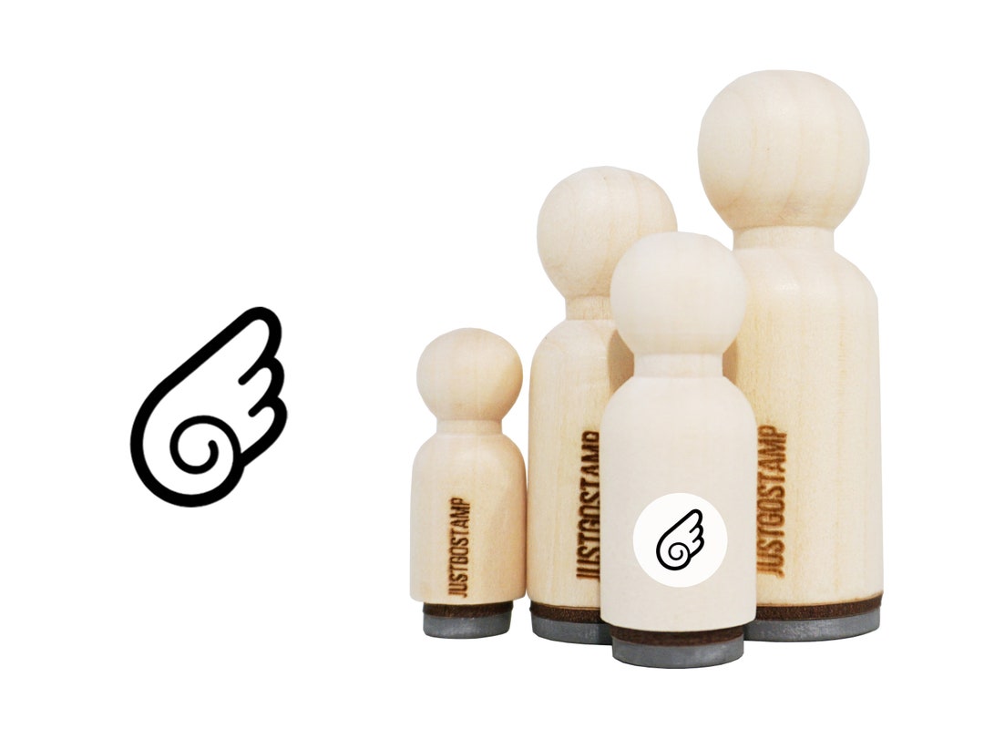 Angel Wings Rubber Stamp - Laser Engraved Rubber Stamp for Crafting ...