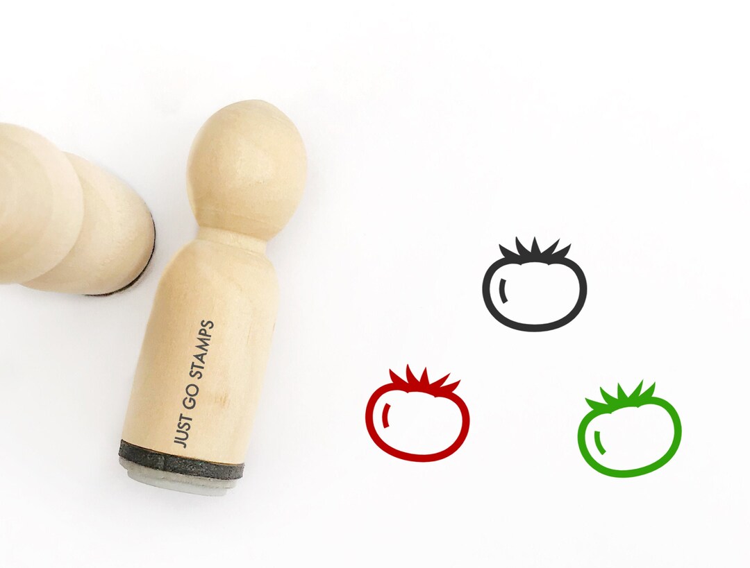 Tomato Rubber Stamp - Φ16mm/20mm/25mm Rubber Stamp - Vegetable Stamp ...