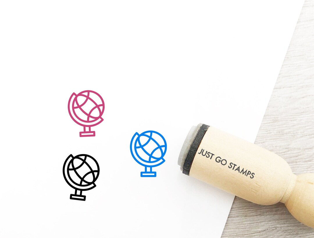 Globe Rubber Stamp - Φ16mm/20mm/25mm Rubber Stamp - School Stamp ...