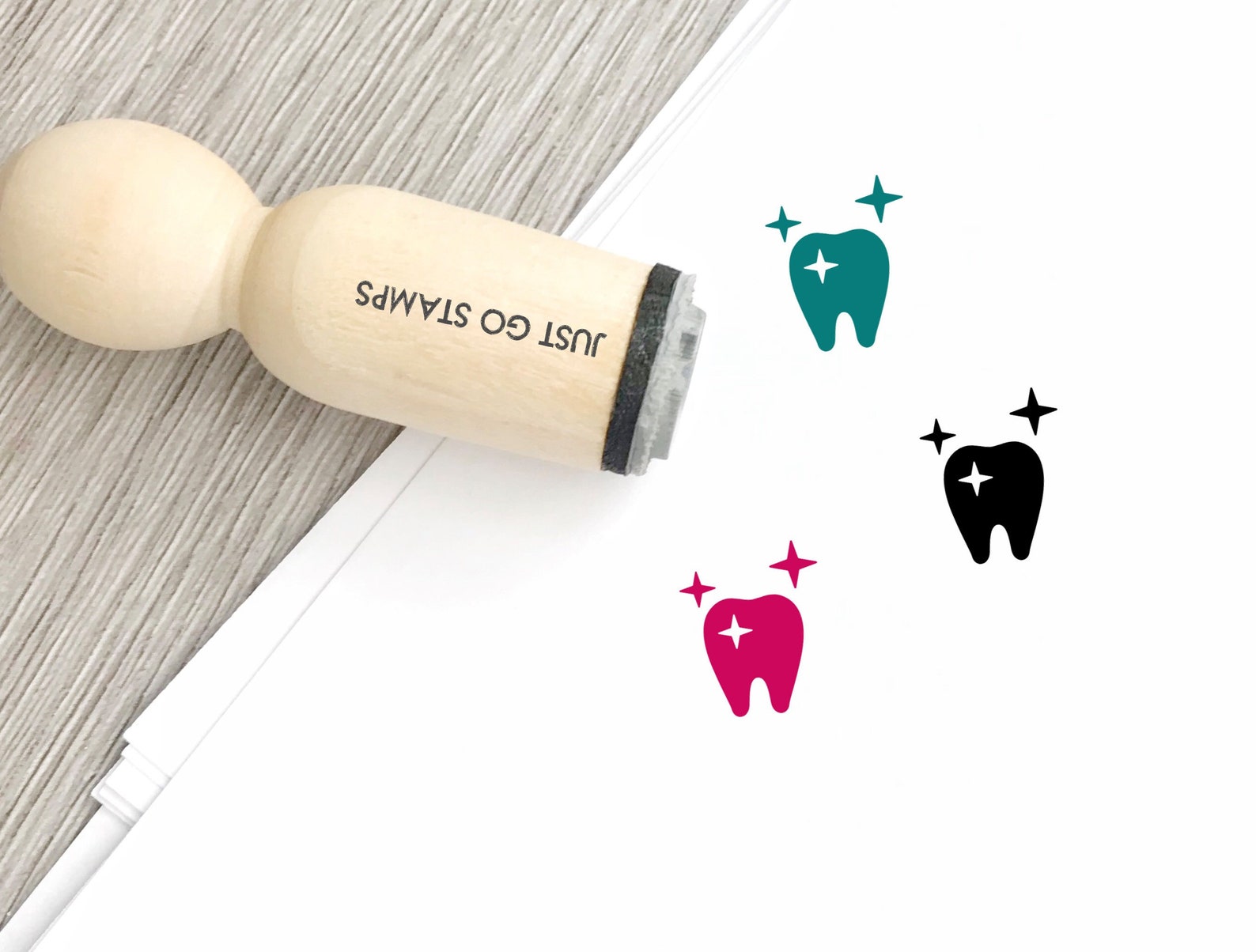 Tooth Rubber Stamp - Φ16mm/20mm/25mm Rubber Stamp - Dental Care Stamp ...