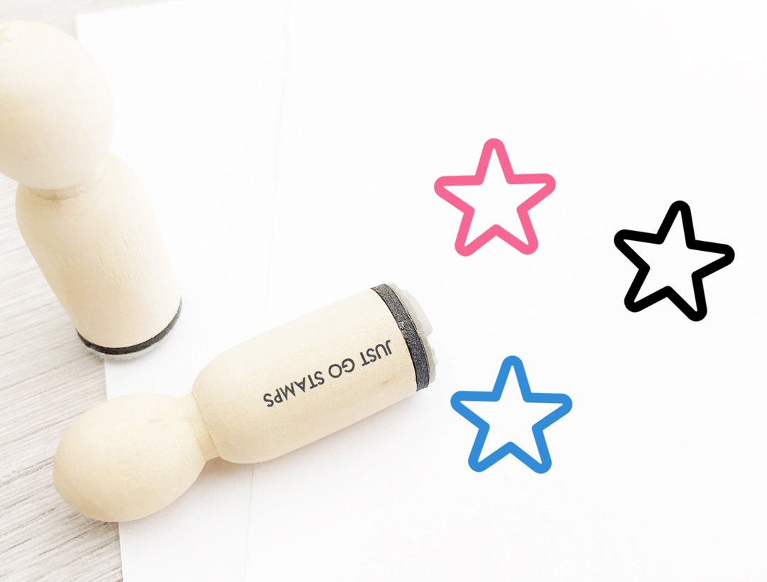 Star Rubber Stamp - Φ16mm/20mm/25mm Rubber Stamp - Shape Mini Stamp ...