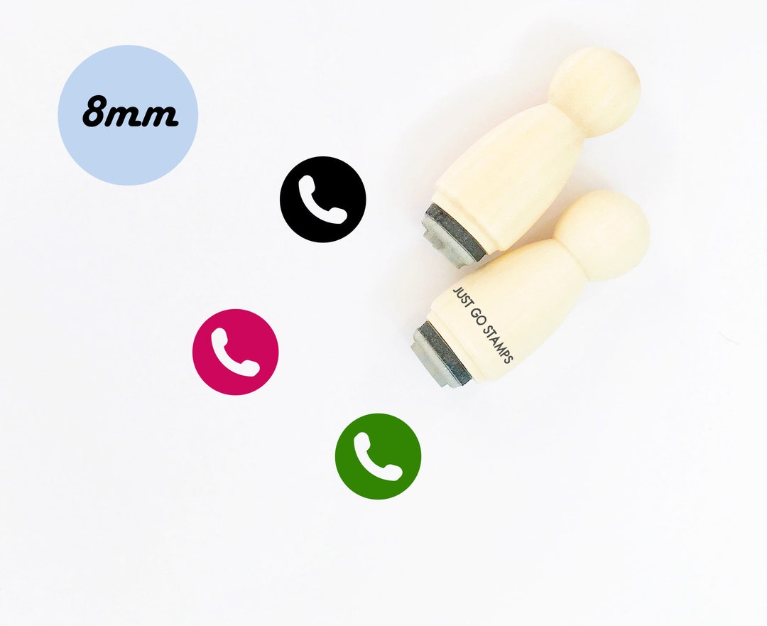 Phone Rubber Stamp - Φ8mm Mini Stamp - Phone Number Stamp - Cell Phone ...