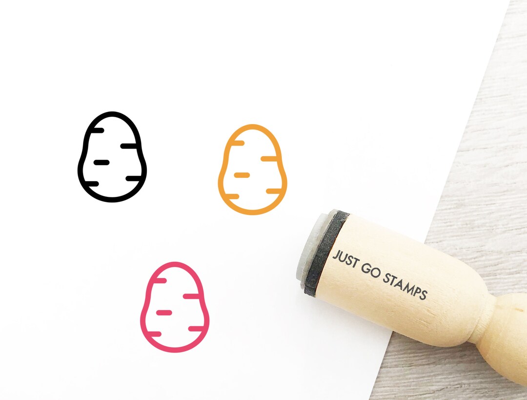 Potato Rubber Stamp - Φ16mm/20mm/25mm Rubber Stamp - Vegetable Stamp ...