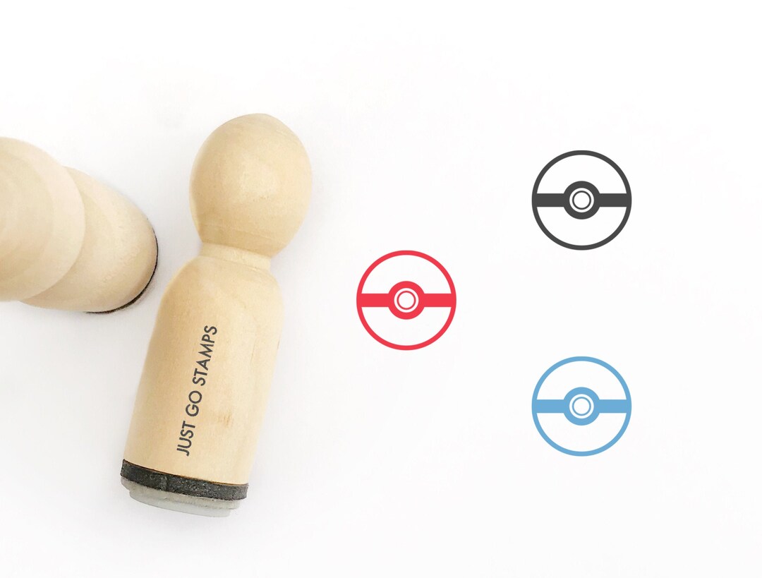 Poke Ball Rubber Stamp - Φ16mm/20mm/25mm Rubber Stamp - Pokemon Rubber ...