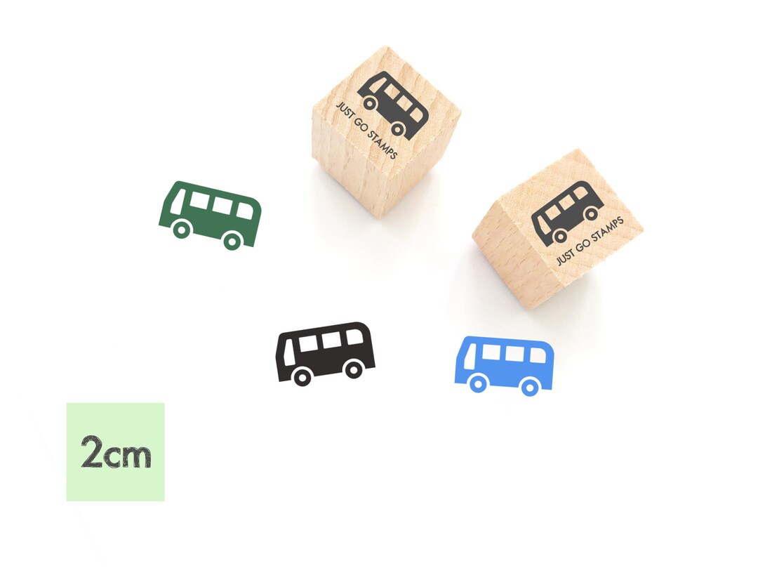 Bus Rubber Stamp - Φ20/30/40mm Mini Stamp - Transportation Rubber ...