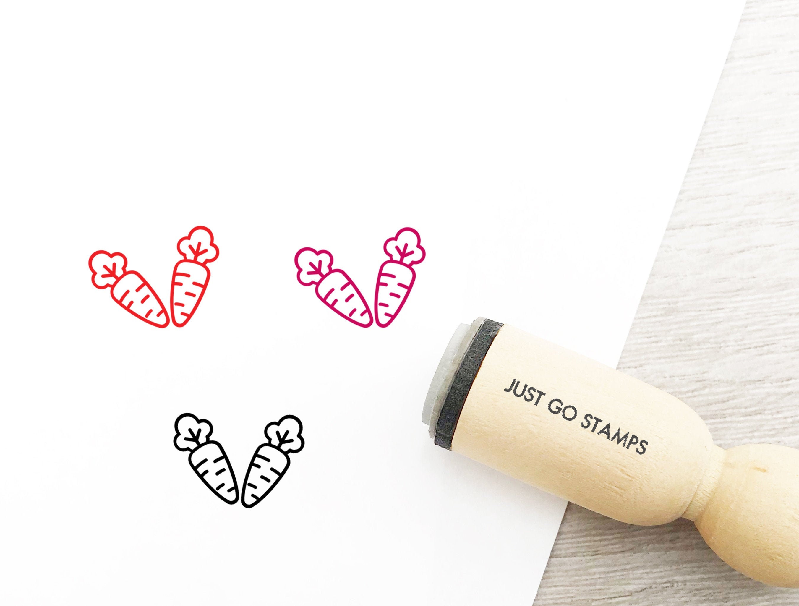 Carrot Rubber Stamp Φ16mm/20mm/25mm Rubber Stamp Carrots | Etsy