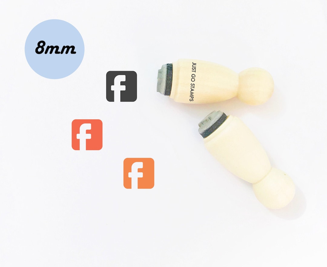 Facebook Social Media Rubber Stamp - Φ8mm Mini Stamp - Social Media ...
