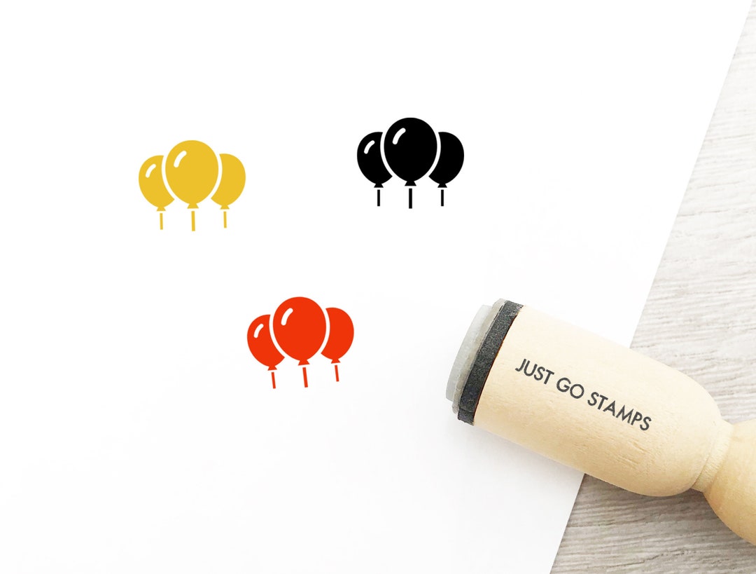 Party Rubber Stamp - Φ16mm/20mm/25mm Rubber Stamp - Ballon Stamp ...