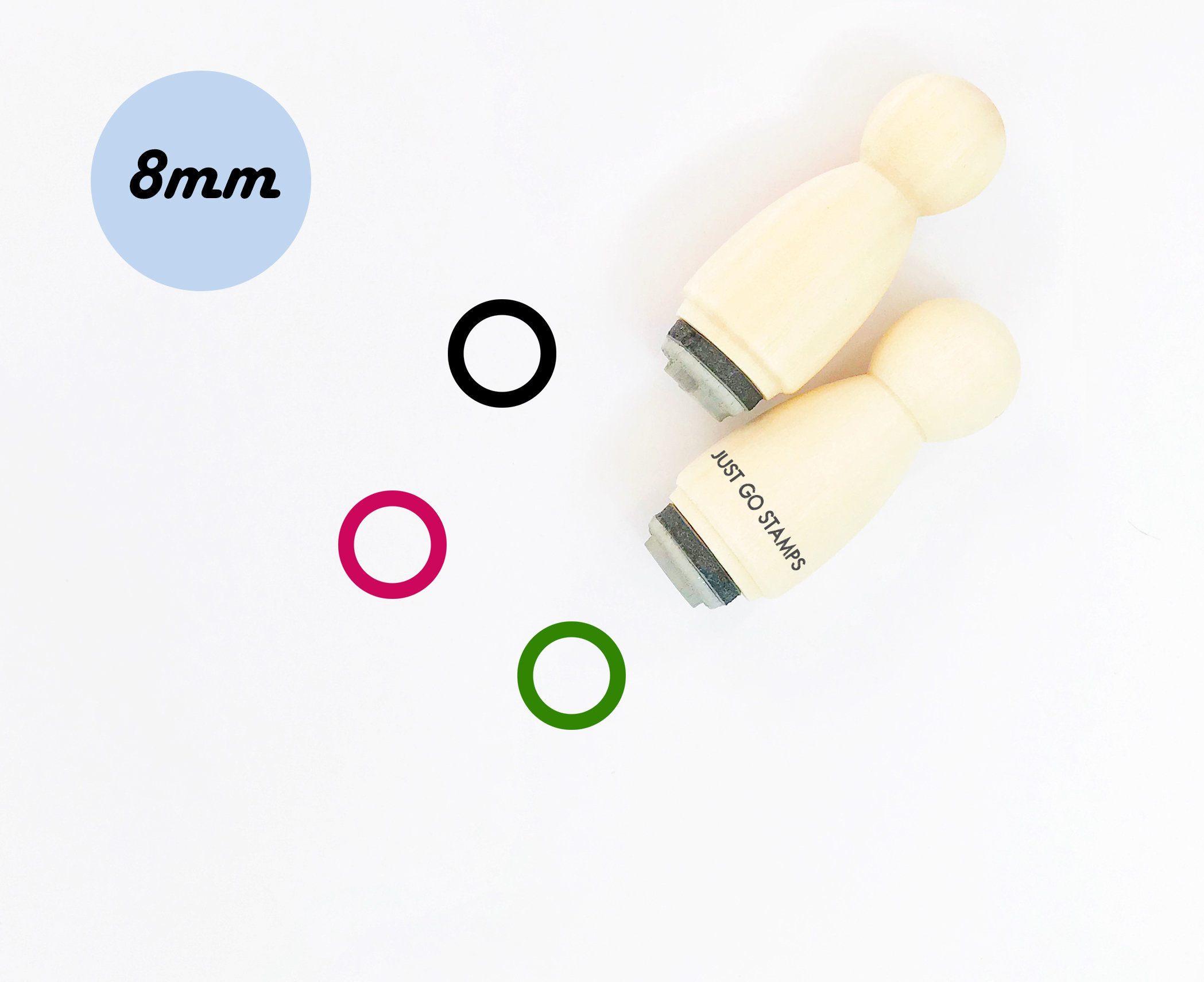 Circle Rubber Stamp - Φ8mm Mini Stamp - Circle Shape Outline - Etsy Canada