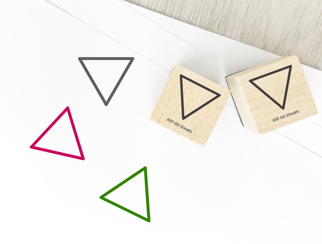 Mini Triangle Rubber Stamp – Geometric Shapes, Planner Stamp - Etsy