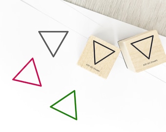 Triangle Rubber Stamp Φ20/30/40mm Mini Stamp Geometric | Etsy