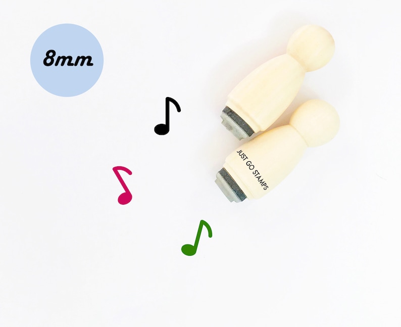 Music Note Rubber Stamp Φ8mm Mini Stamp Musical Stamp - Etsy