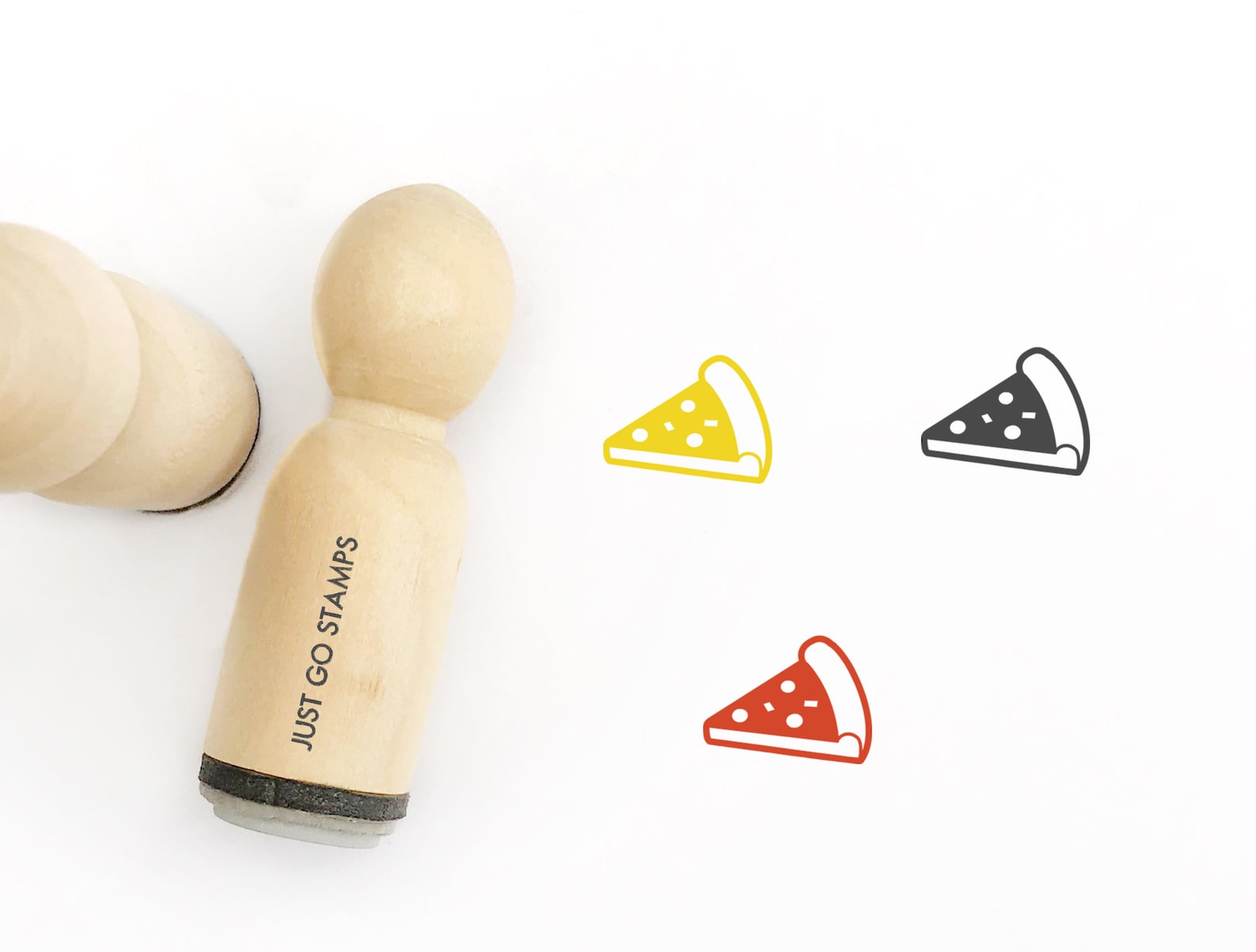 Pizza Rubber Stamp Φ16mm/20mm/25mm Rubber Stamp Food Stamp - Etsy