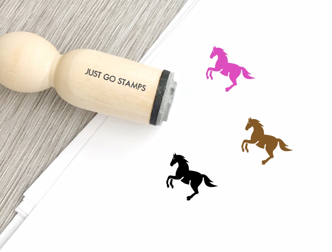 Horse Rubber Stamp - Φ16mm/20mm/25mm Rubber Stamp - Animal Stamp ...