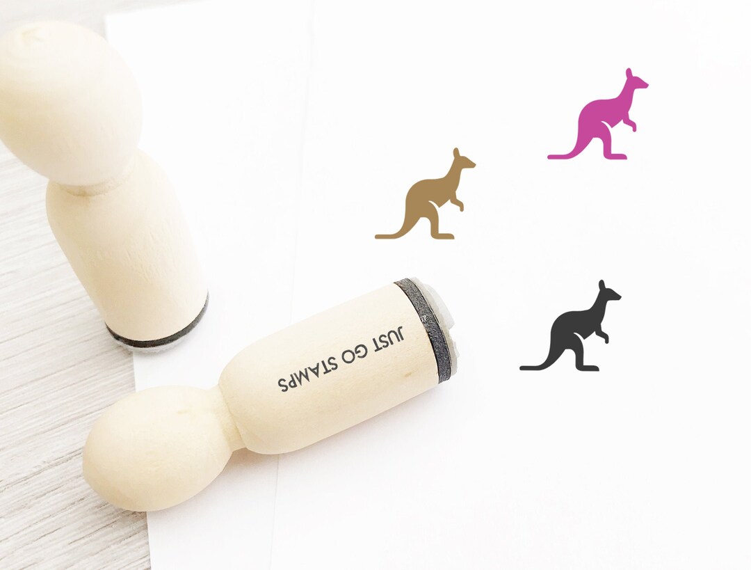 Kangaroo Rubber Stamp - Φ16mm Mini Stamp - Animal Stamp - Etsy