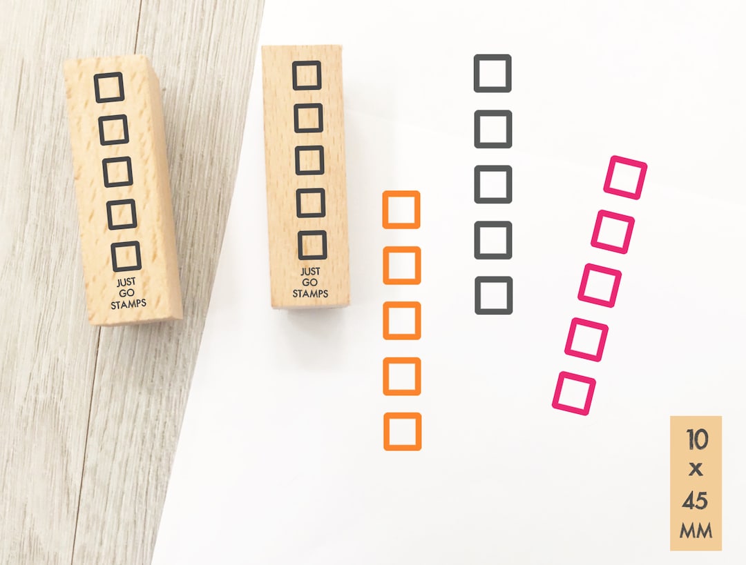 Square Stripe Rubber Stamp - Φ10 X 45mm Mini Stamp - Decorative Stamp ...