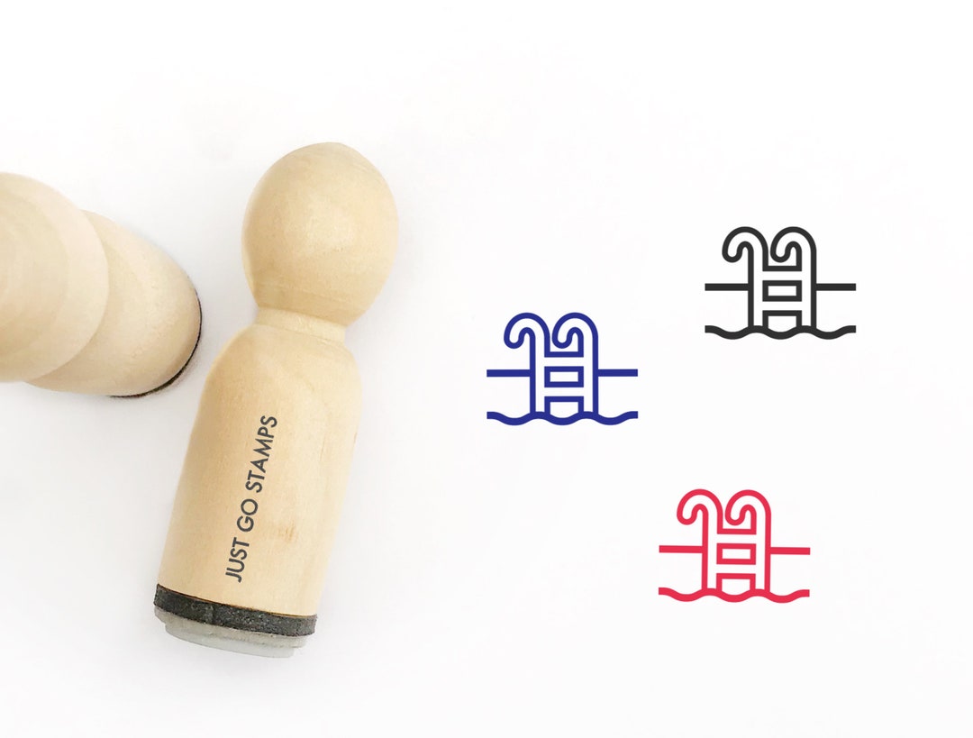 Swim Stamp - Φ16mm/20mm/25mm Rubber Stamp - Swimming Stamp - Etsy