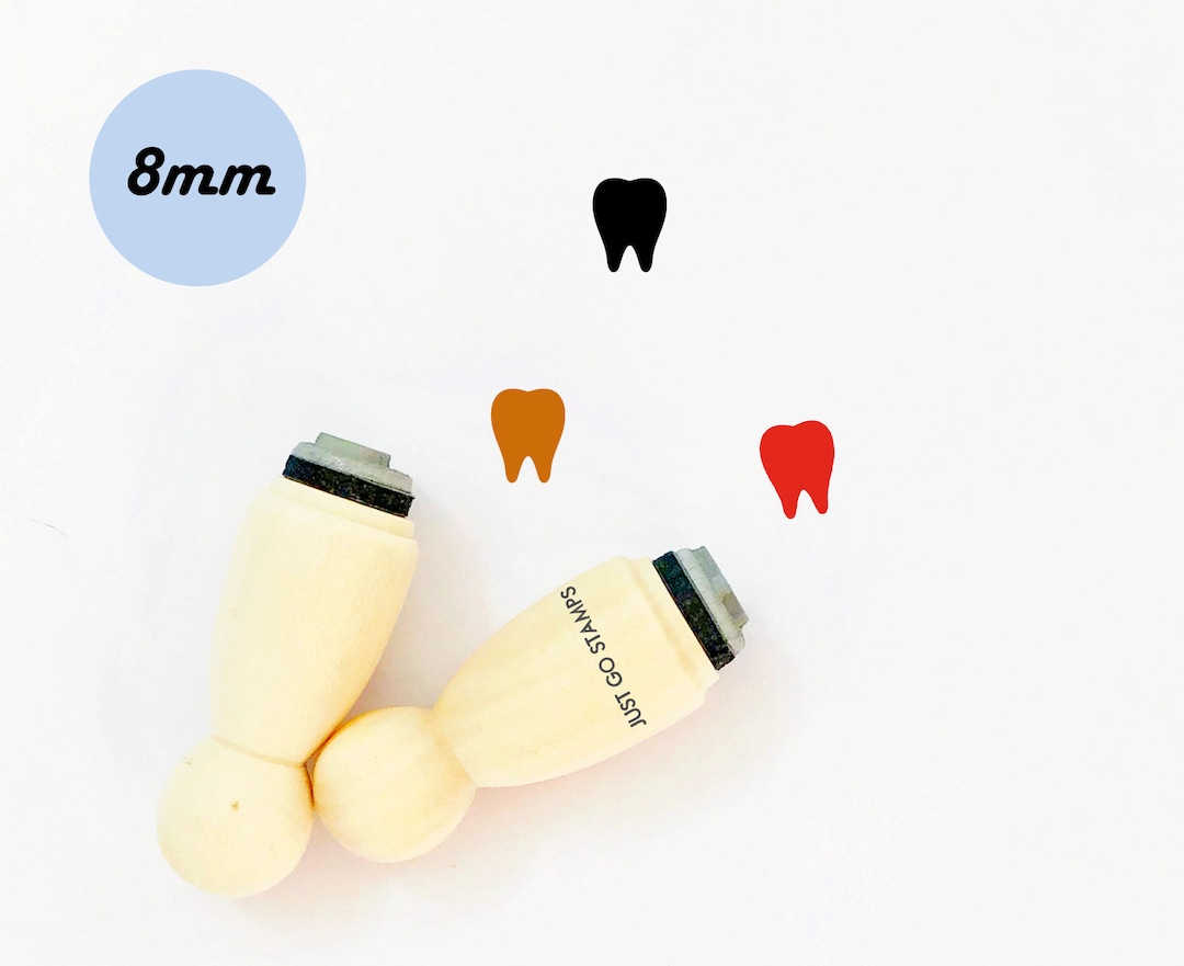 Tooth Rubber Stamp - Φ8mm Mini Stamp - Dentist Stamp - Etsy