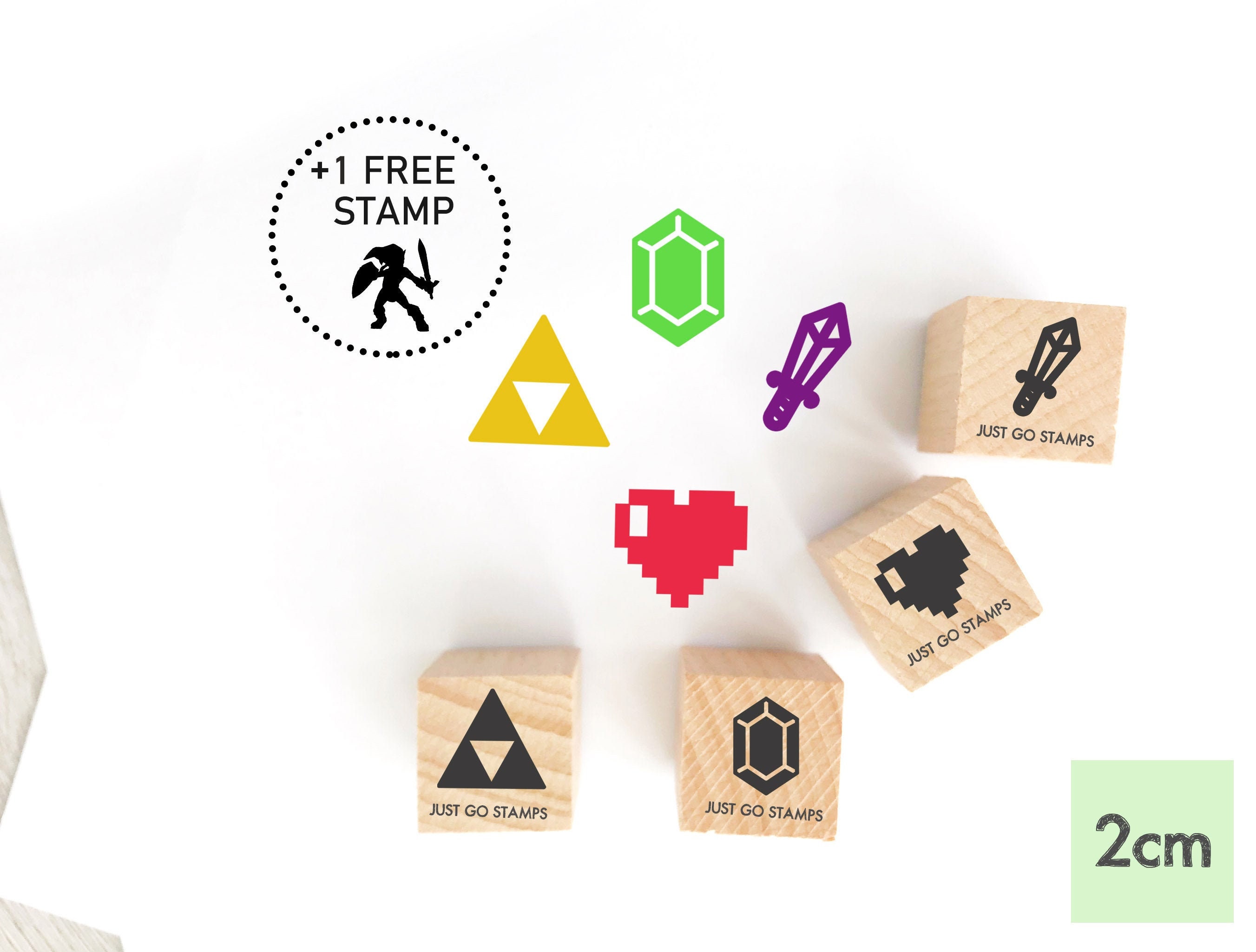 Set of 4 Legend of Zelda Rubber Stamp Φ20/30/40mm Mini - Etsy