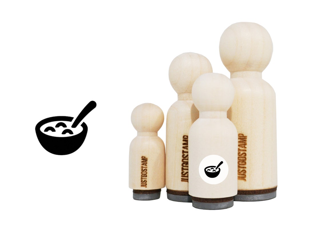 Cereal Rubber Stamp - Laser Engraved Rubber Stamp for Crafting ...